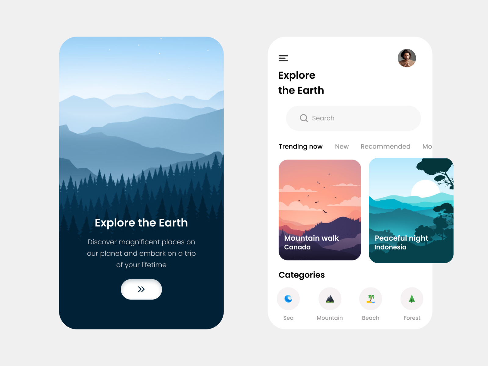 Adventure app by Nidhi Singh on Dribbble