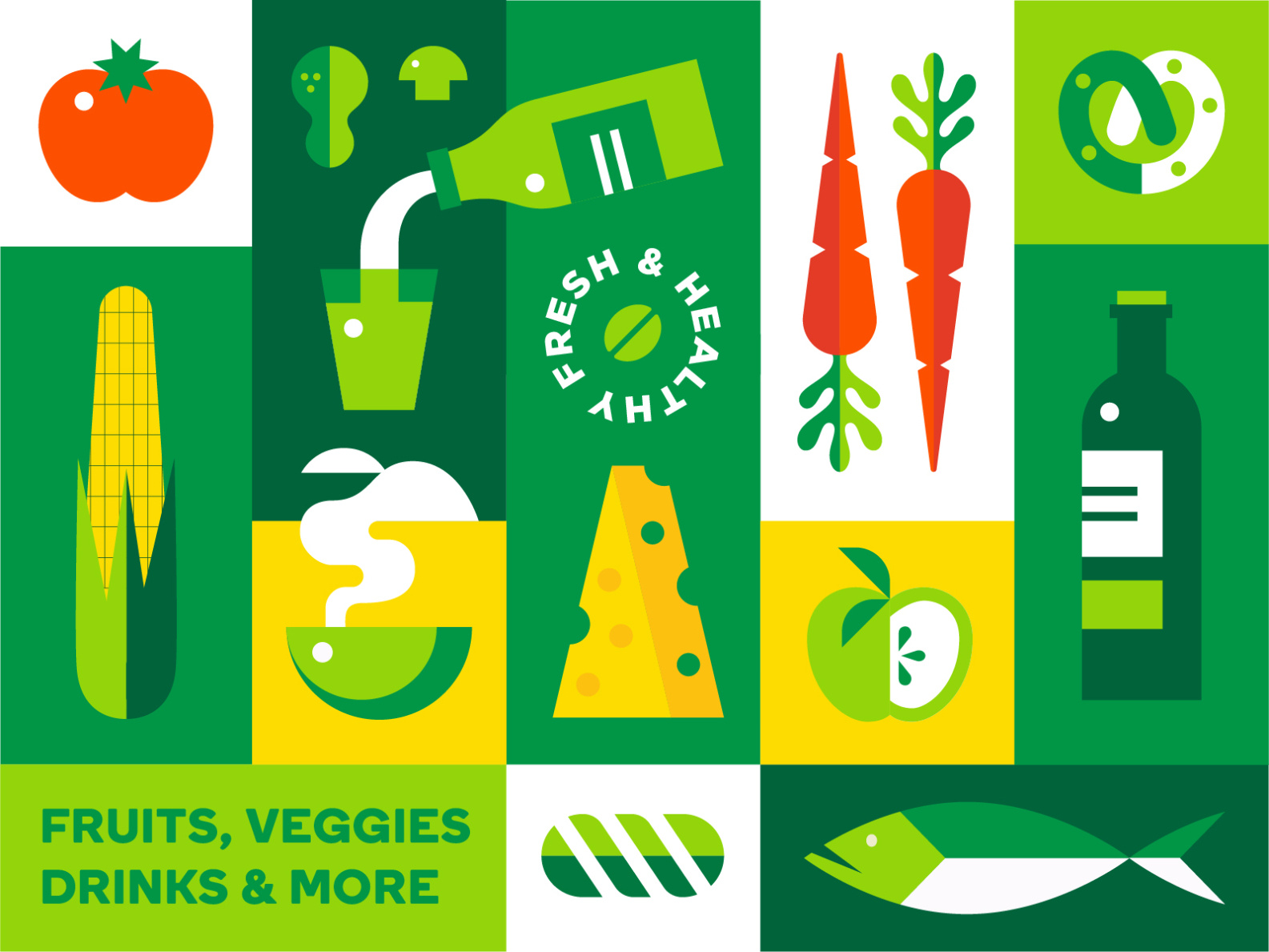 Food Graphic Illustration by Dato Msakhuradze on Dribbble