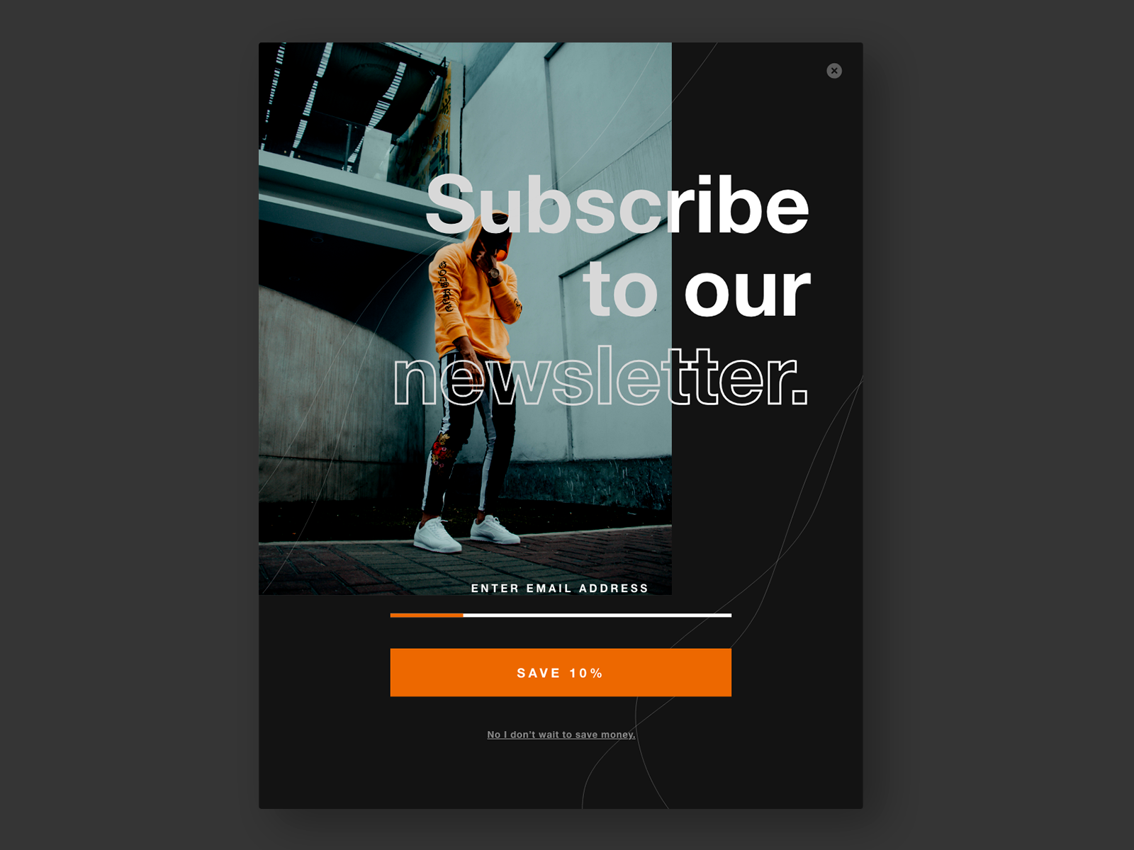 Subscribe to Newsletter UI by Kat on Dribbble