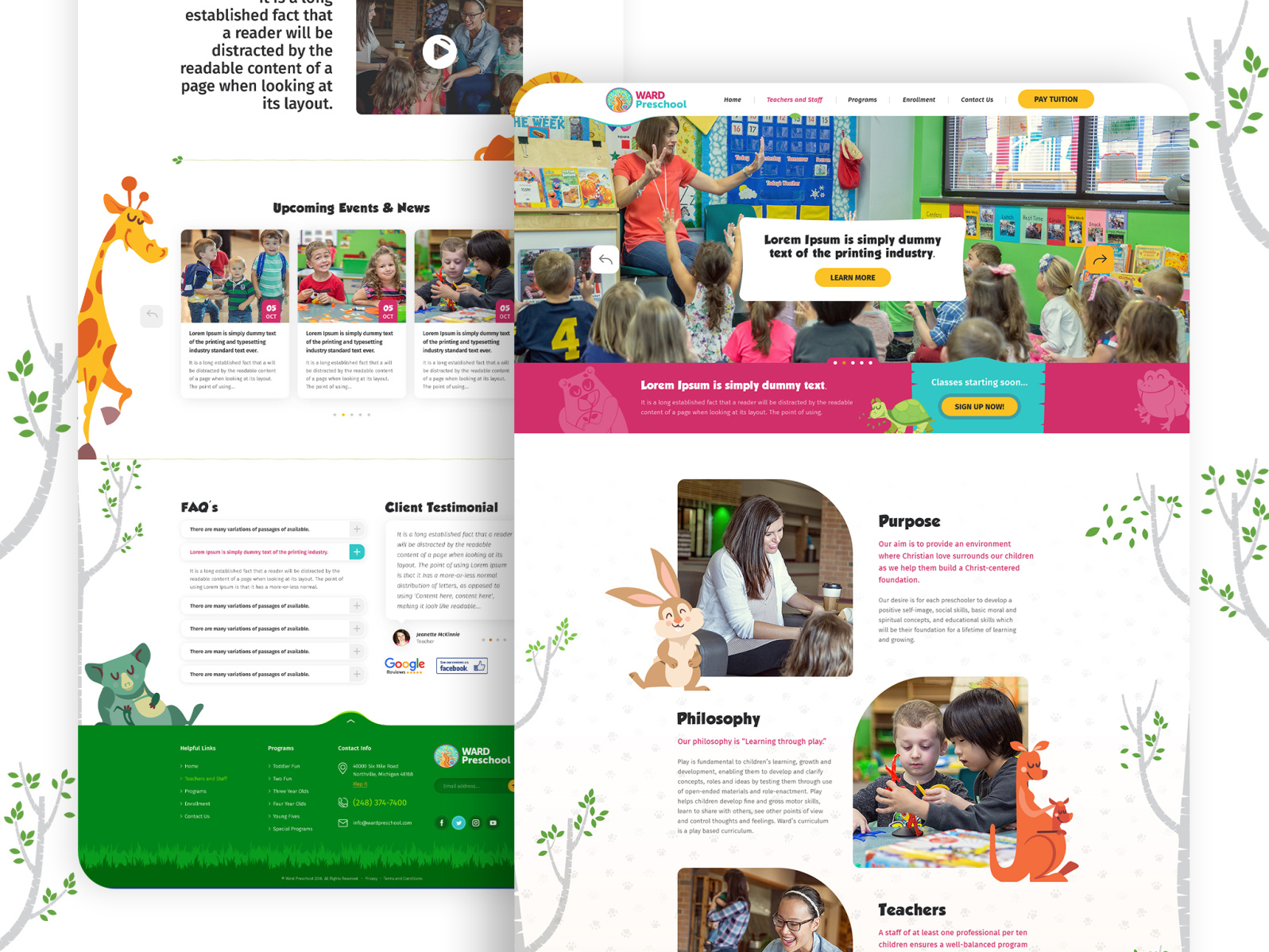 Preschool Homepage Design by DS Web Technologies Pvt. Ltd. on Dribbble