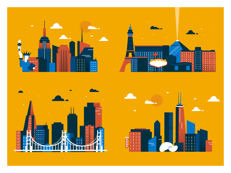 City Scapes by Jason Smith for Column Five on Dribbble