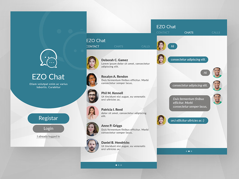 EZO Chat App by Pasindu Vimukthi on Dribbble