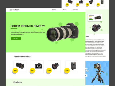 Camera E-Com Website Ui by Ebi StArk on Dribbble