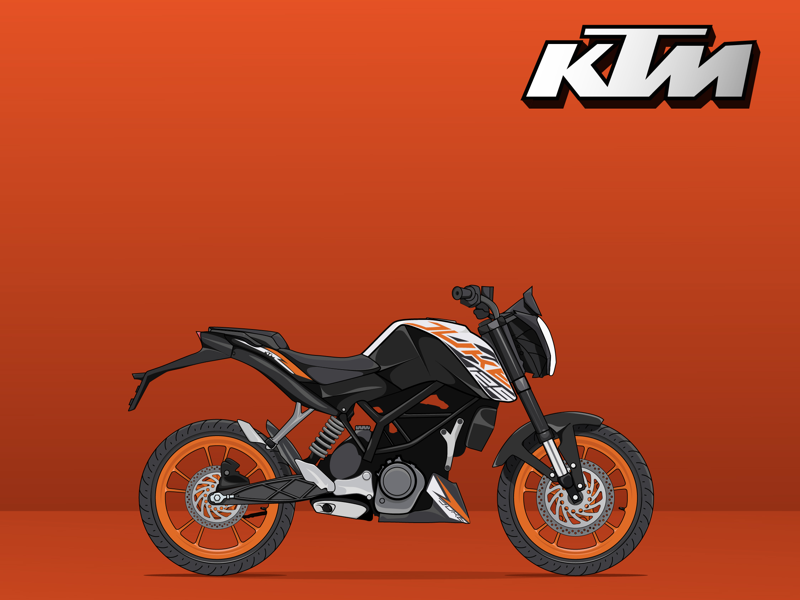 KTM Duke vector by Pardeep Kumar on Dribbble