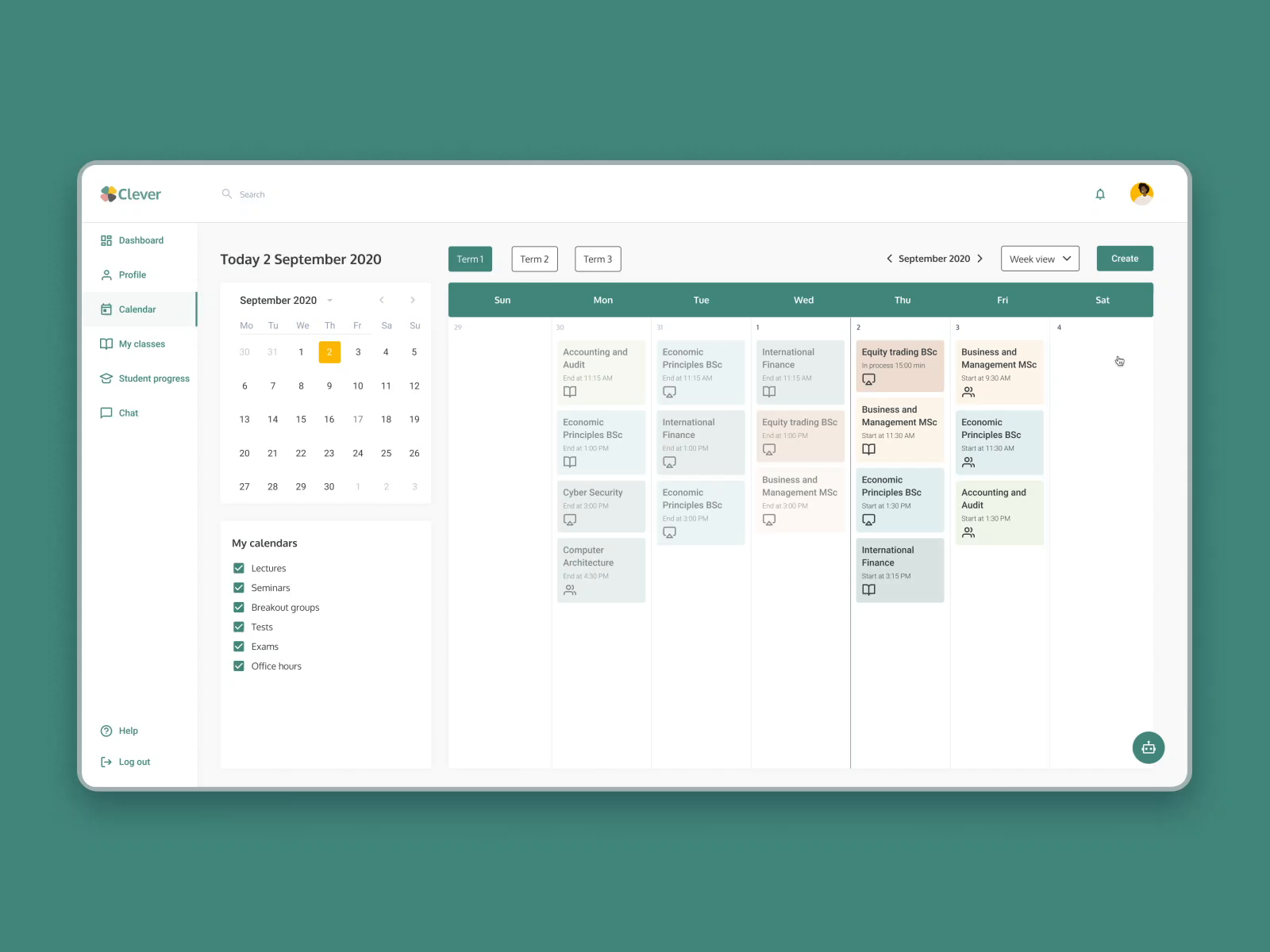 Clever Learning Platform by Cezara Felicia for TechWings on Dribbble