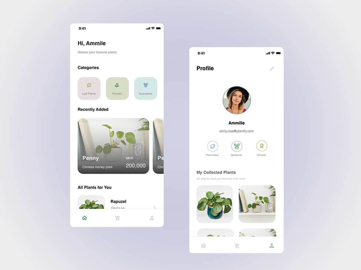 Plantify : Indoor Plants App Concept by Ye Pyae Sone Tun on Dribbble