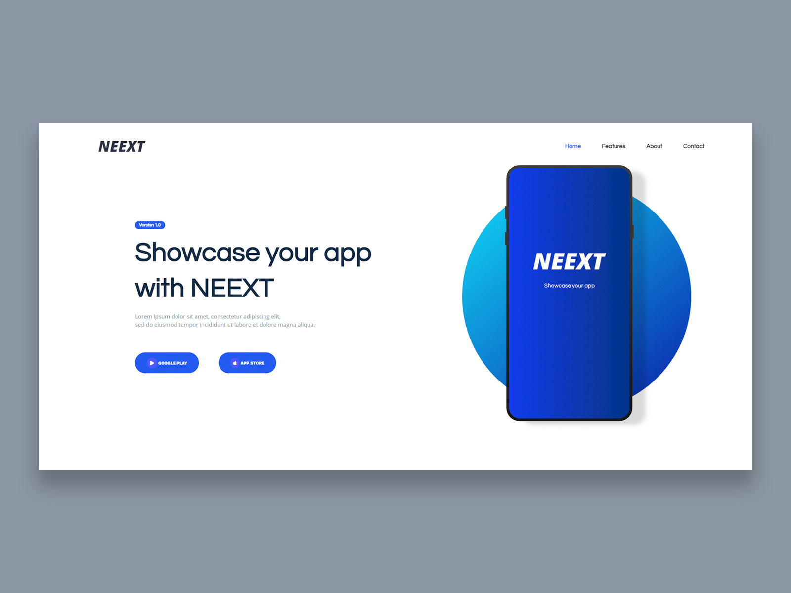 NEEXT - App Responsive Landing Page Template by Criatix on Dribbble