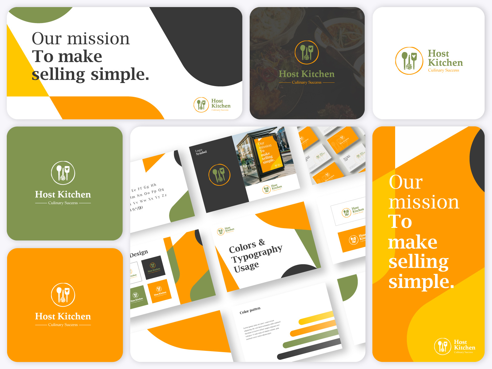 Host Food modern Minimalist Logo and Branding Design by Rejaul Karim ...
