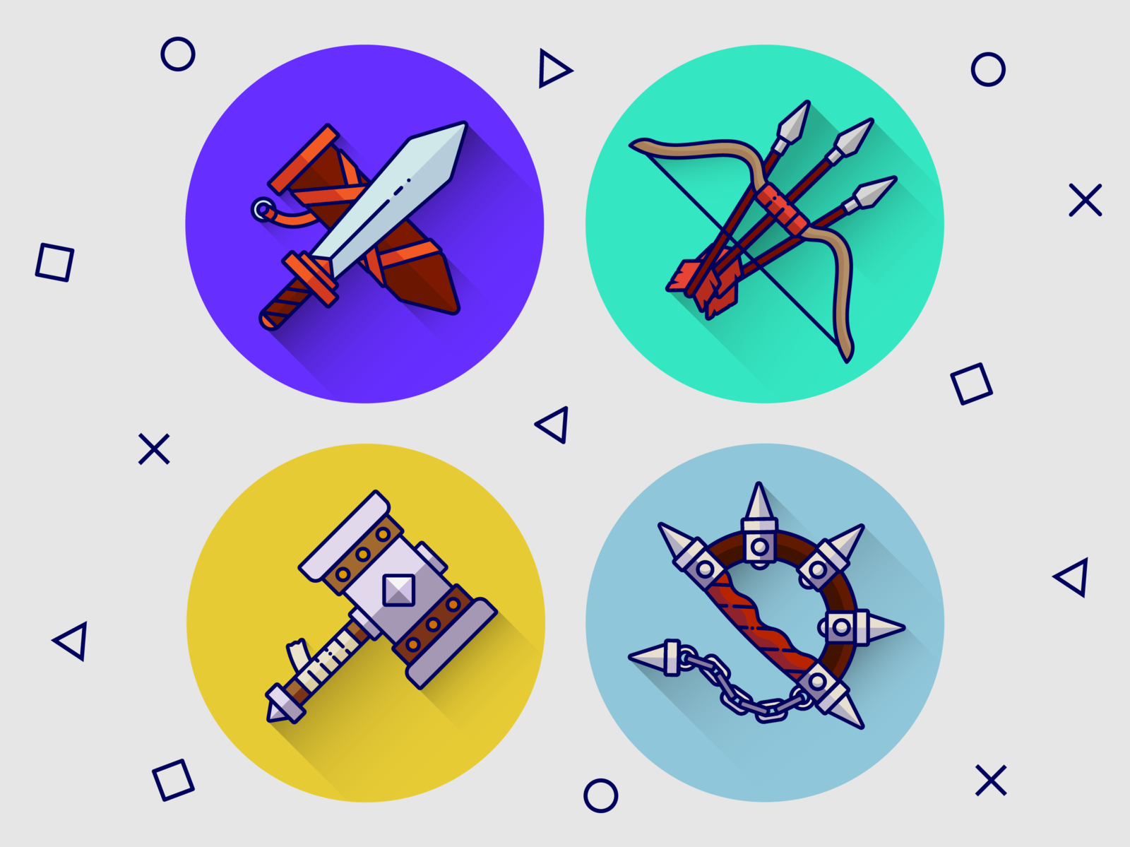 Fantasy Flat Icons by Lena C. on Dribbble