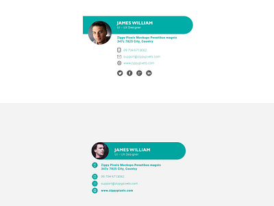 10 Free Email Signature Templates by ZippyPixels on Dribbble