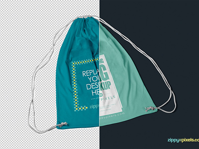 Free Drawstring Backpack Mockup PSD by ZippyPixels on Dribbble