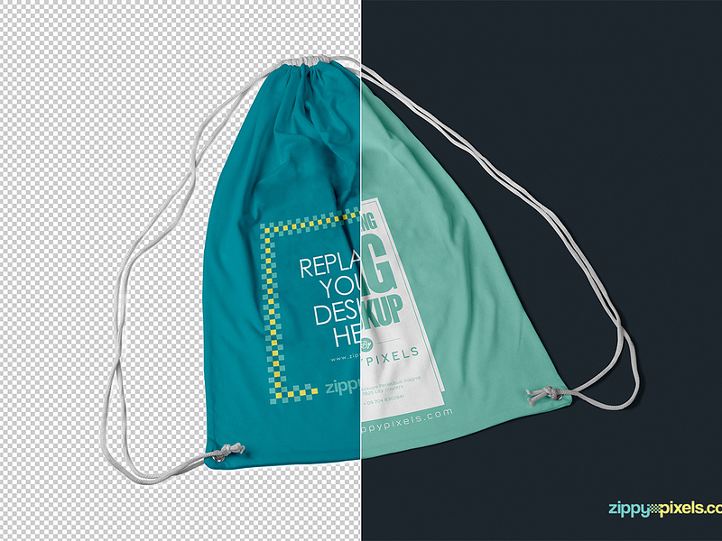 Free Drawstring Backpack Mockup PSD by ZippyPixels on Dribbble