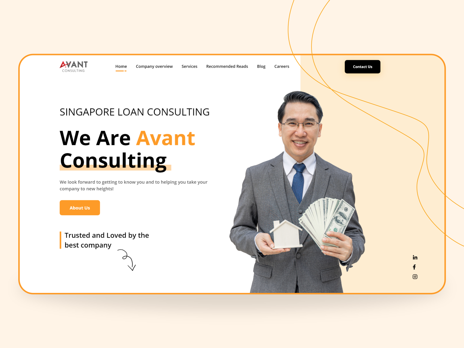 Financial Loan Landing Page by JabirHusen Harsoliya on Dribbble