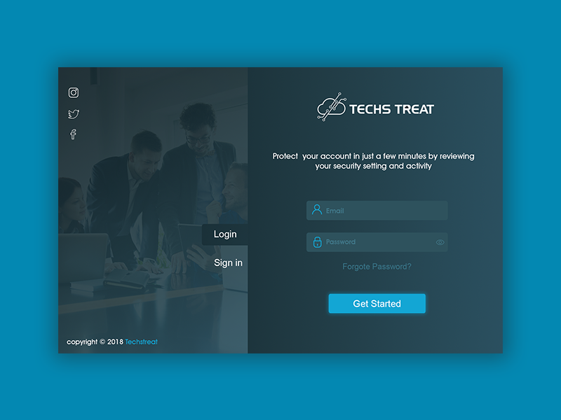 Login screen layout by JabirHusen Harsoliya on Dribbble