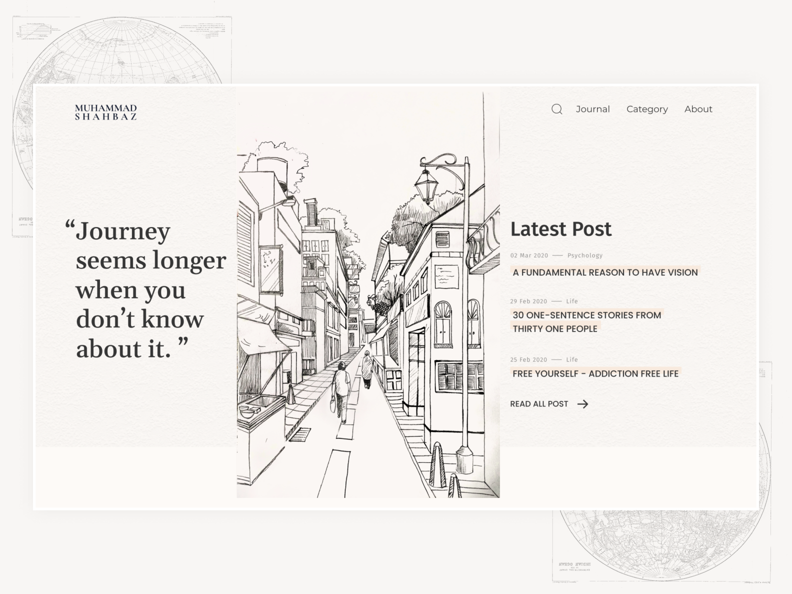 Writer's Journal Blog Design by Muhammad Sarfaraz on Dribbble