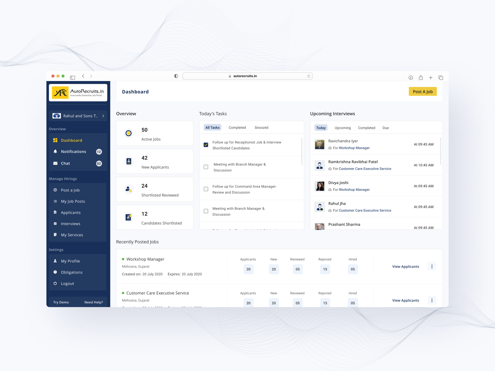 Employer Dashboard - Job Search, Discovery, Hiring, Staffing, HR by ...