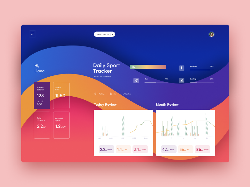 Experimental UI course by Liana Lebedenko on Dribbble