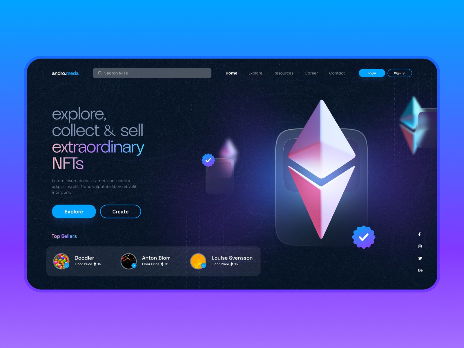 Andromeda UI Design by Creative Cage 👌 on Dribbble