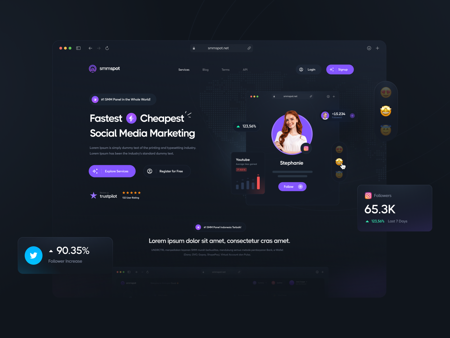 Social Media Marketing Hero Header by Can Aydın on Dribbble