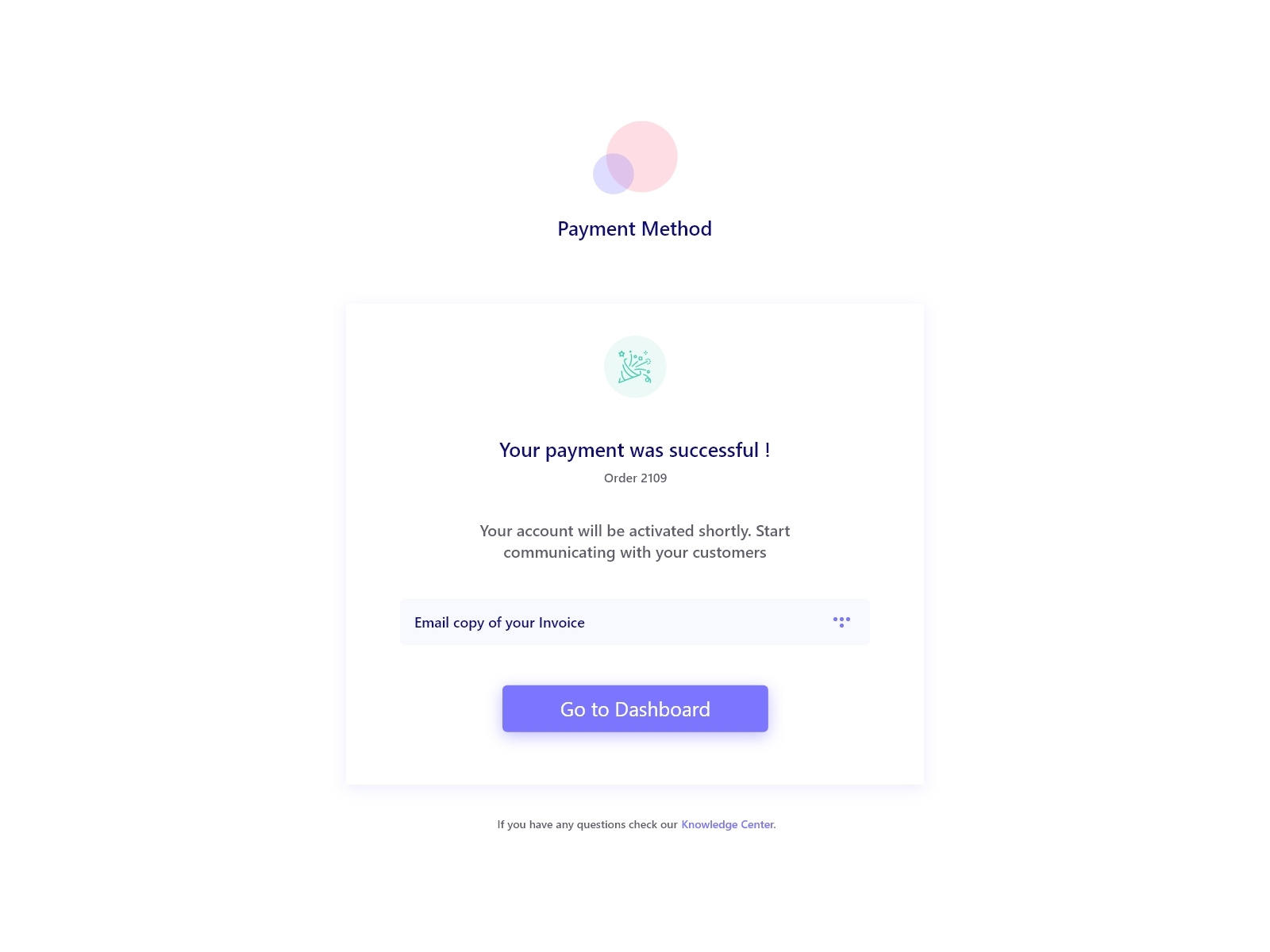 Successfull payment page by Lalit kumar on Dribbble