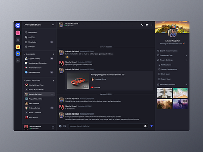 Messenger Chat Dashboard by Nischal Kharel on Dribbble