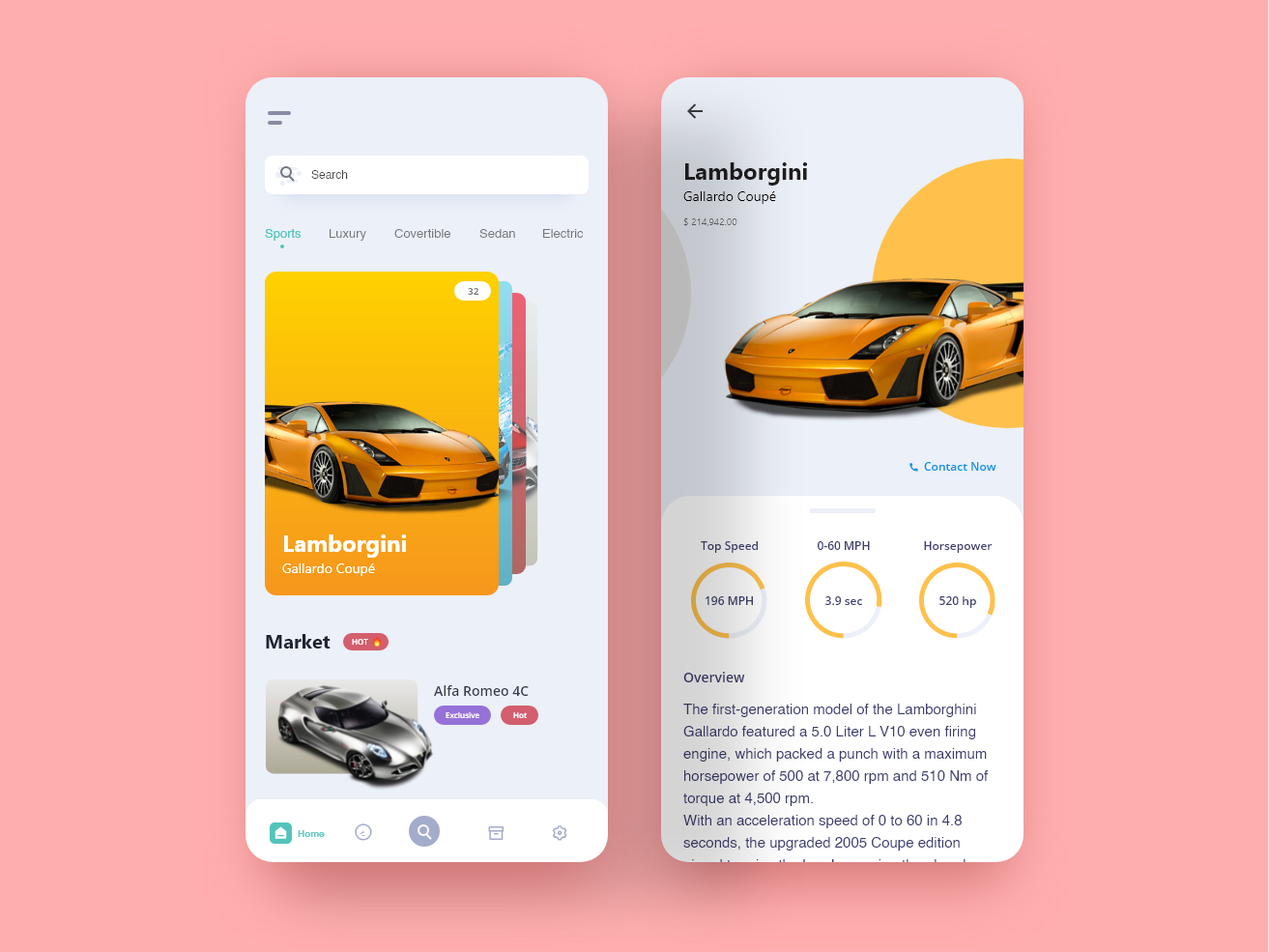 Car Showcase mobile UI by Nischal Kharel on Dribbble