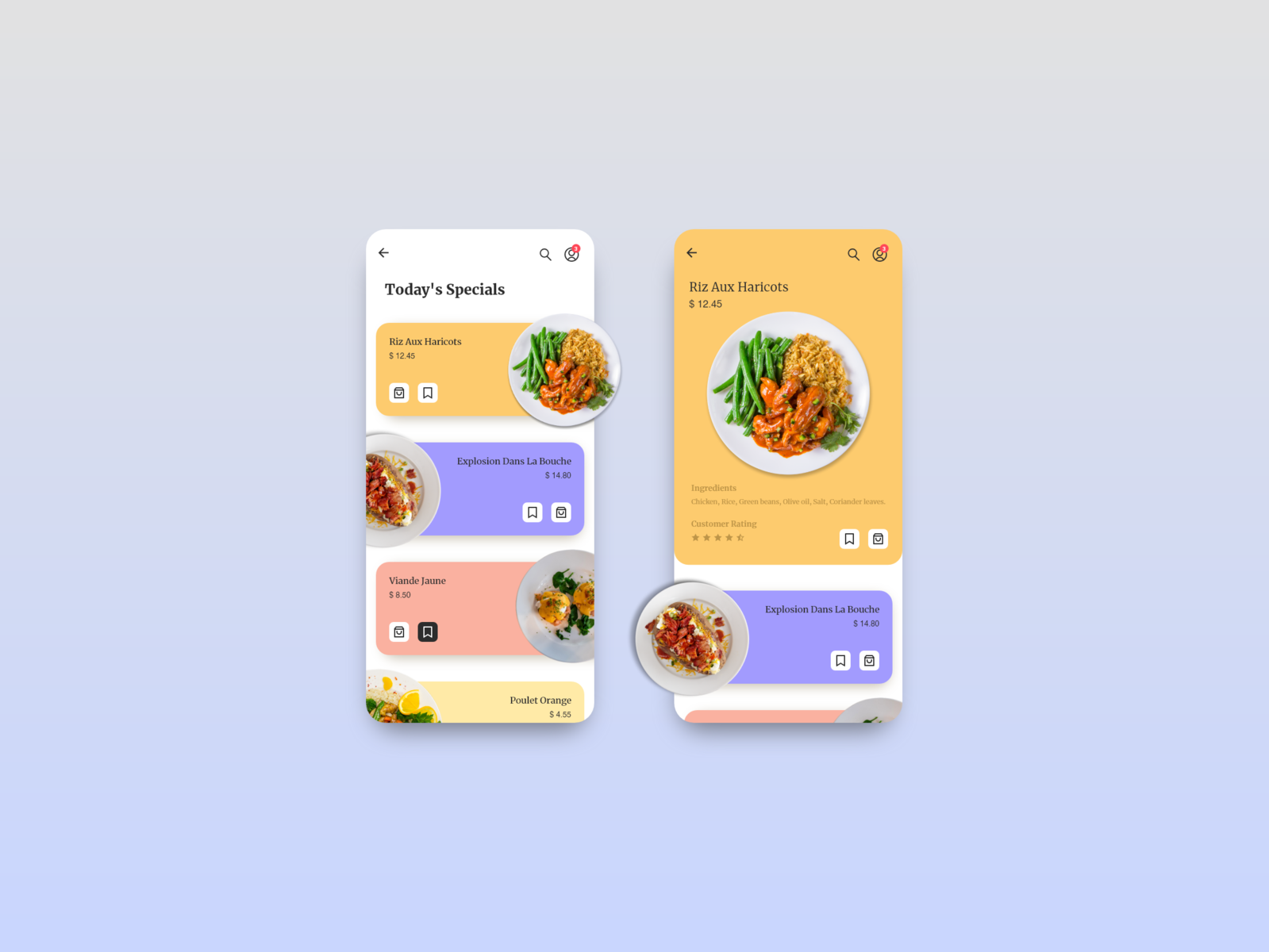 Restaurant Specials Menu UI by Nischal Kharel on Dribbble
