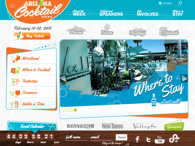 Arizona Cocktail Week Redesign by Danny Robles on Dribbble