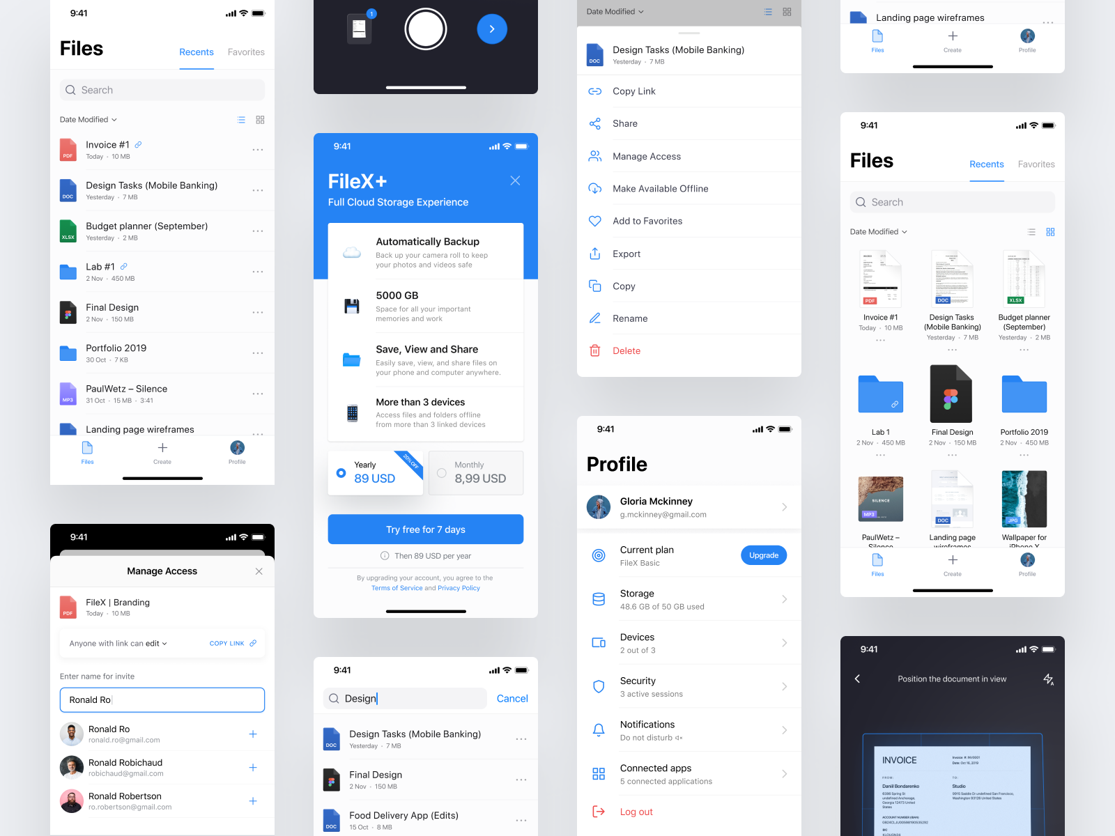 ☁️ Cloud File Manager – FileX by Daniil Bondarenko on Dribbble