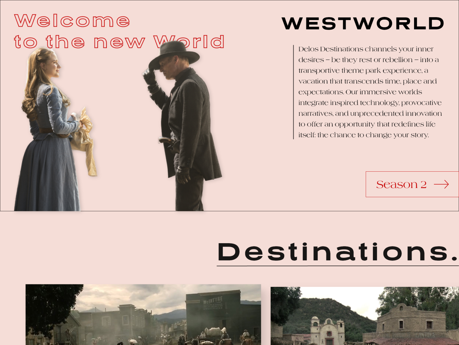Westworld - web concept by Jennifer Vanvlassenbroeck on Dribbble