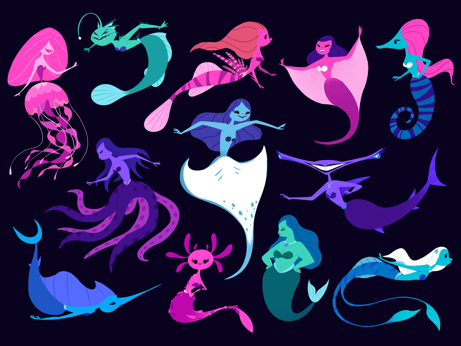Mermaids by Muhd Noh on Dribbble
