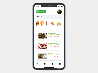 Home Screen for Food Delivery Mobile Apps by Soykot Hosen on Dribbble