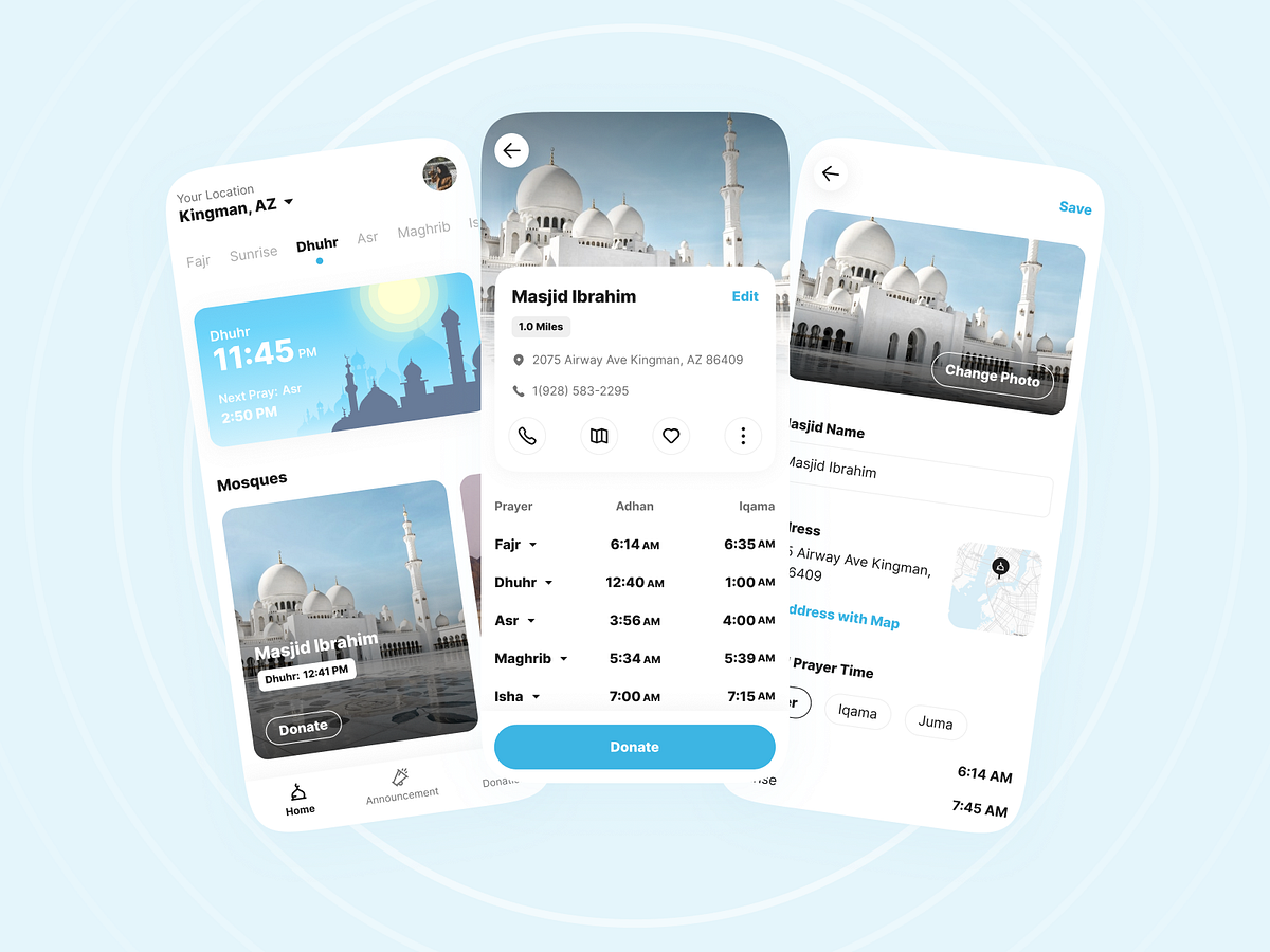 Browse thousands of Muslim App images for design inspiration | Dribbble