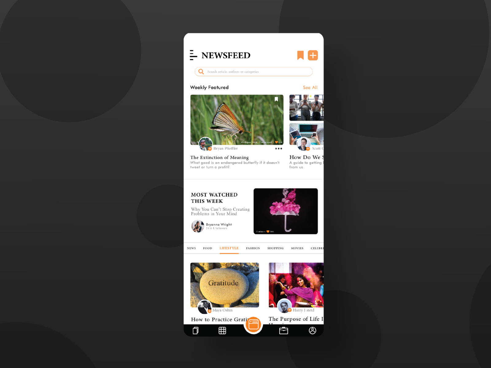 Newsfeed UI by Shreya Yadav on Dribbble