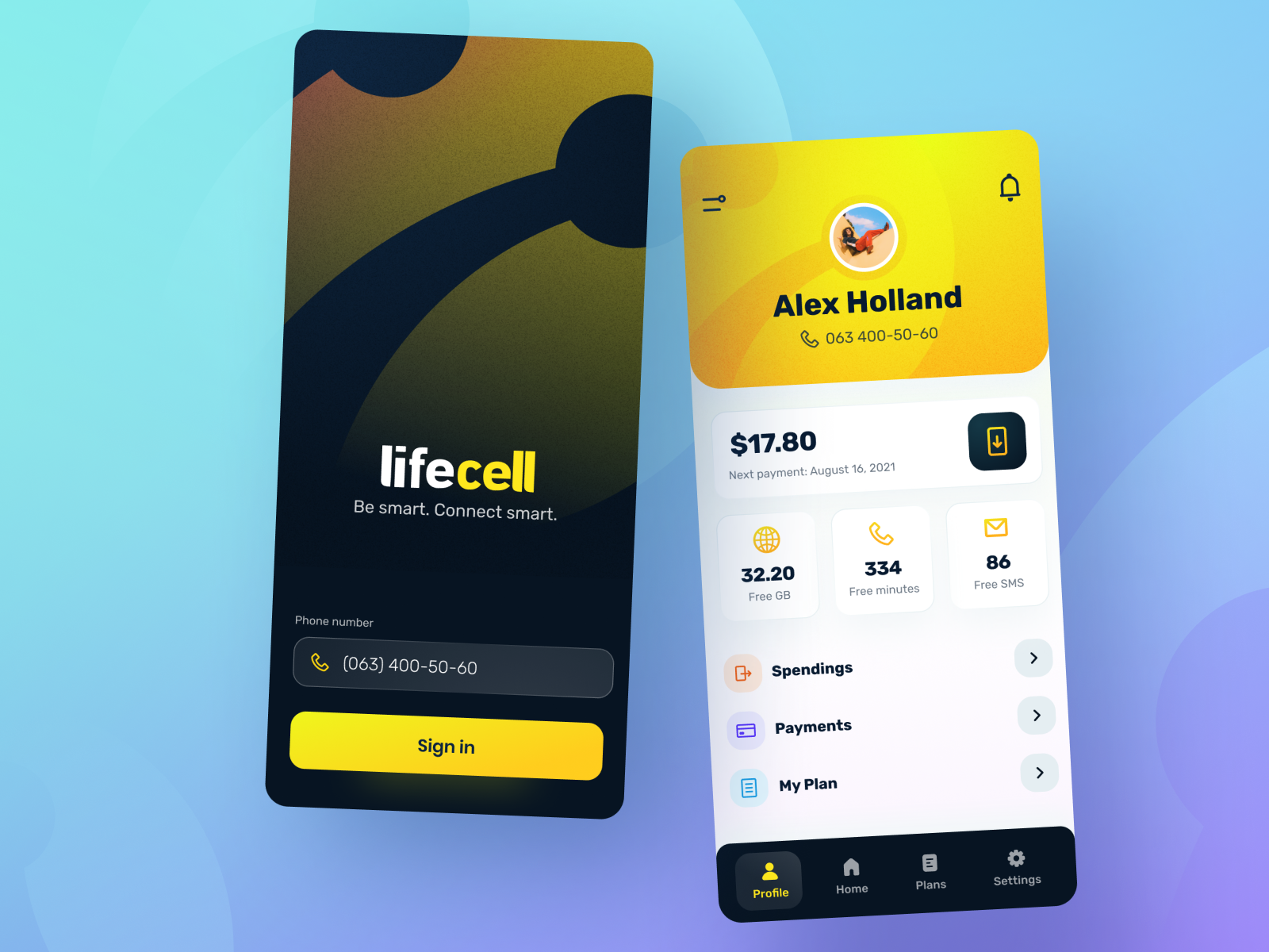 Lifecell App by Maxim Synyava for Qubstudio: Digital Product Design ...