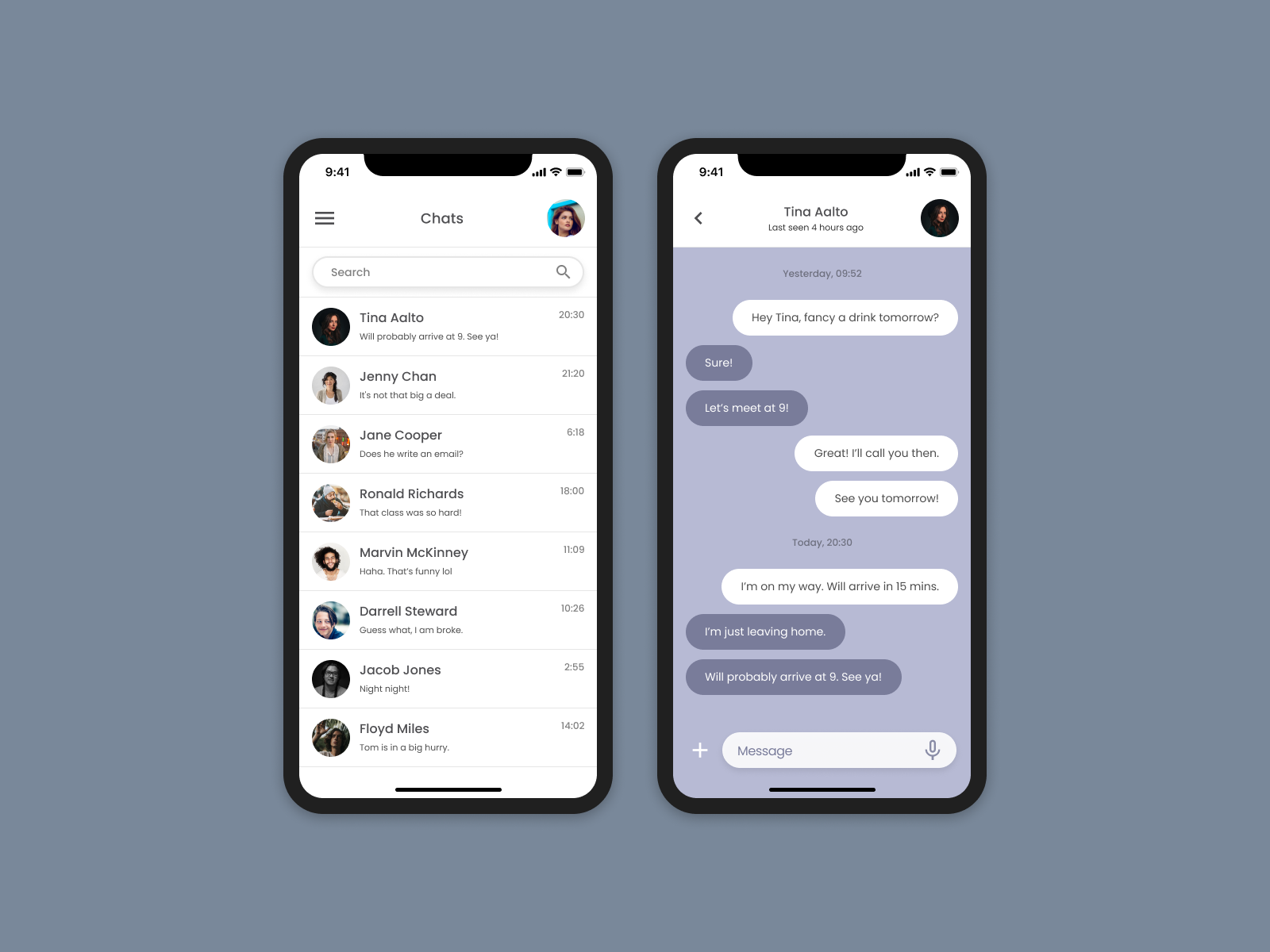 Daily UI #013 Direct Messaging by C. Yeung on Dribbble