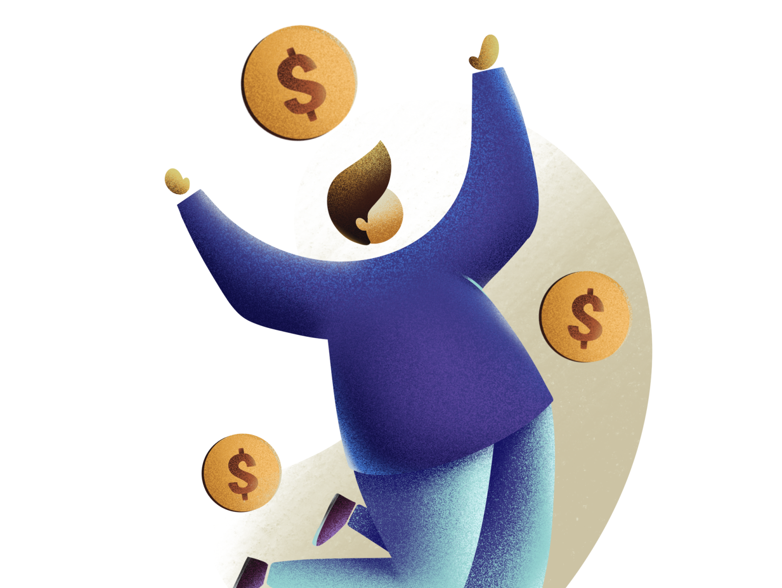 Enjoy the money by Sathya illustration on Dribbble