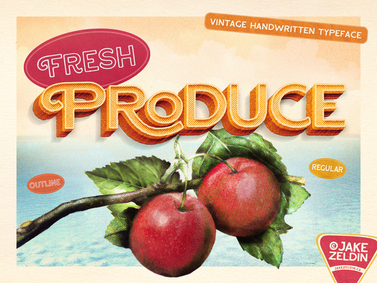Fresh Produce - Vintage Handwritten Typeface by Jake Zeldin on Dribbble