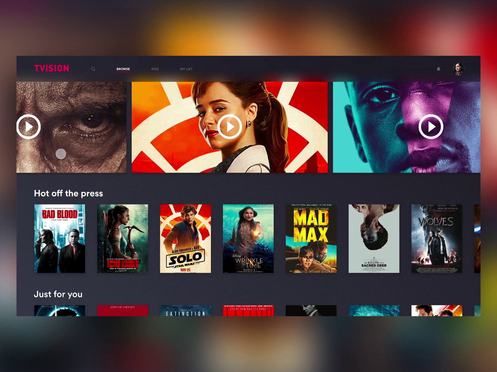 TVision platform by Victor Rouco on Dribbble