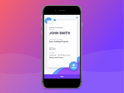 Mobile Certificate by Sheena Setayesh on Dribbble