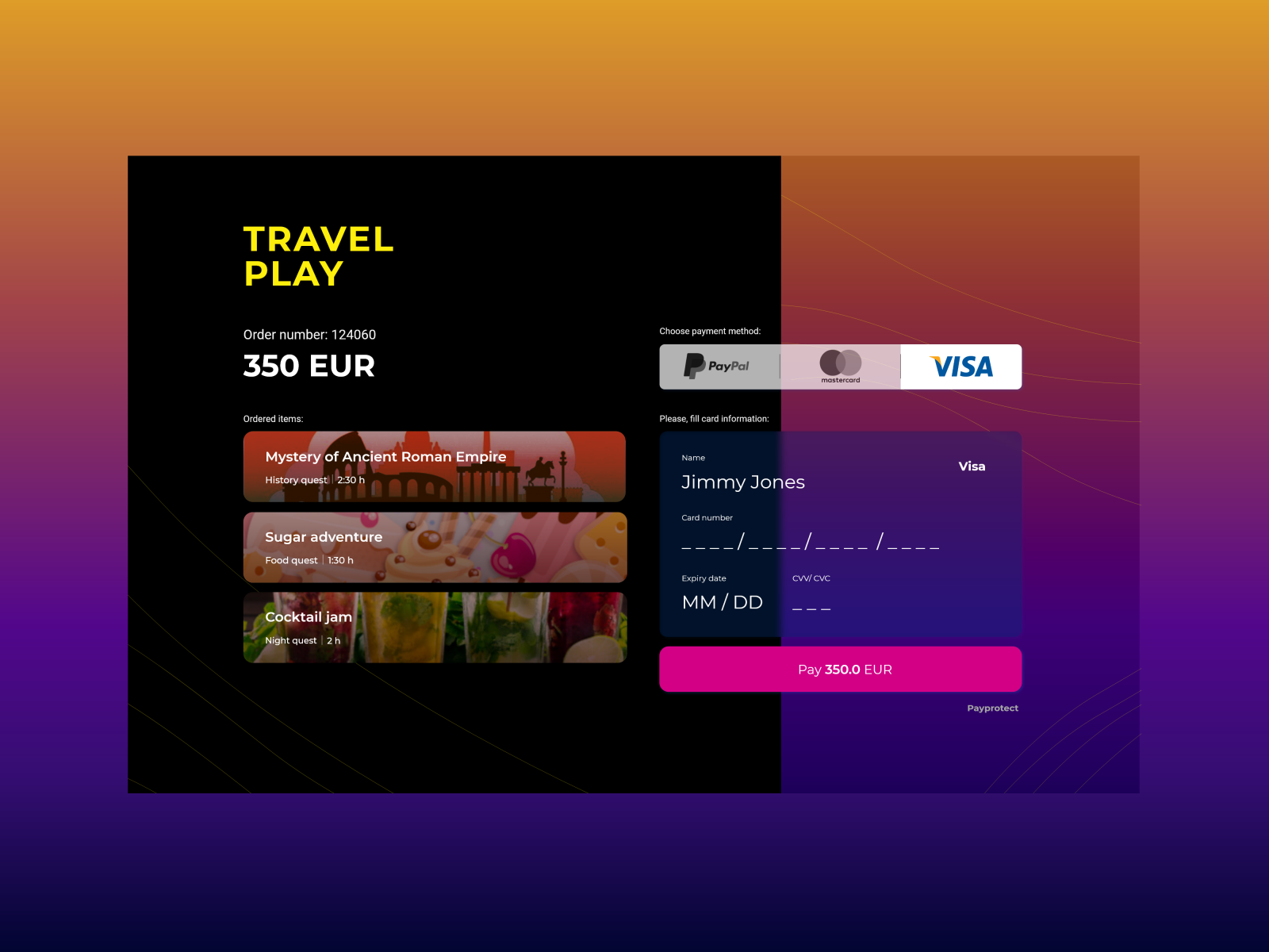 Checkout - UI design challenge by Delyanka Sirakova on Dribbble