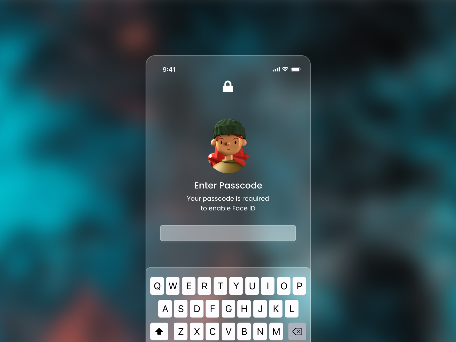 Glassmorphism iOS Lockscreen by Lukas Schneider on Dribbble