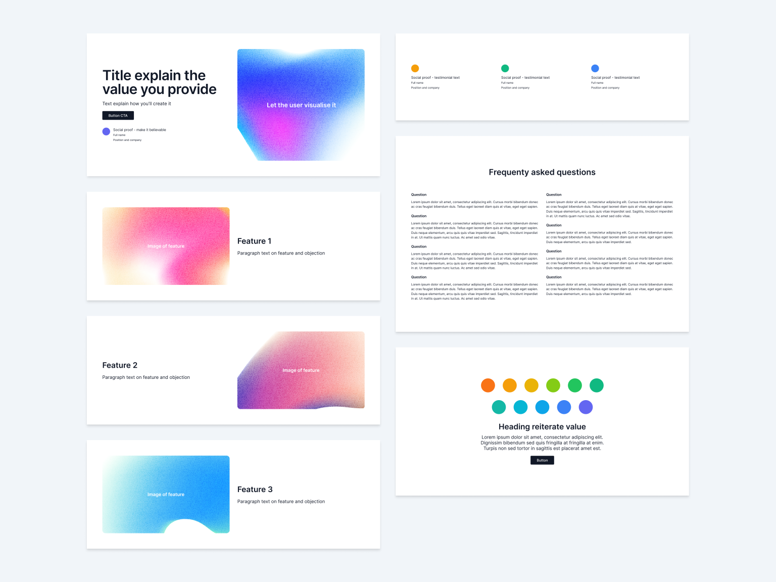 Design a landing page template that converts by Roy Quilor on Dribbble