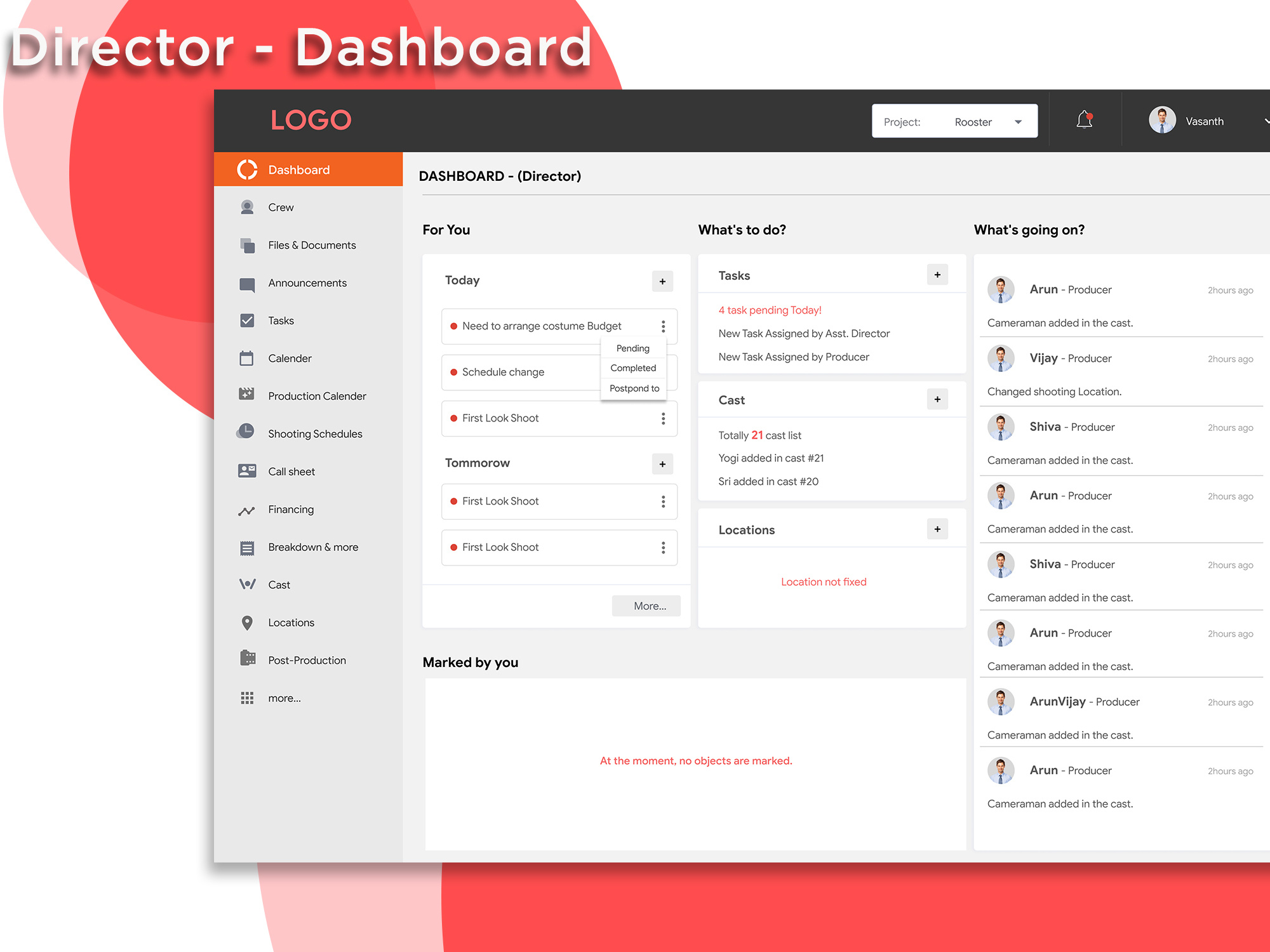Movie Dashboard - UI by Rajesh_Designer on Dribbble