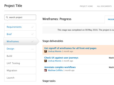 Project Management Interface by Theo Bonham Carter on Dribbble