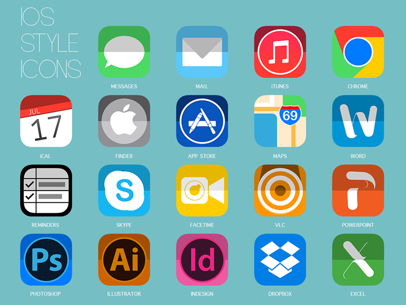 iOS 7 Style Icons by Jesse Schuuring on Dribbble