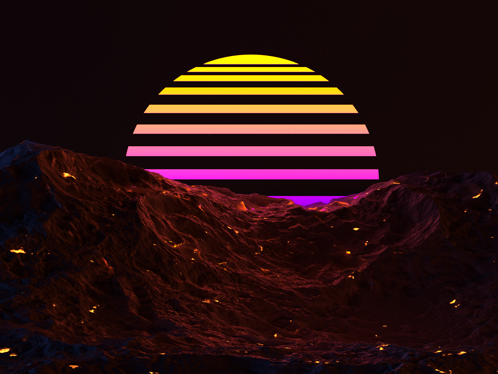 Synthwave Sunset by Matheus Didier on Dribbble
