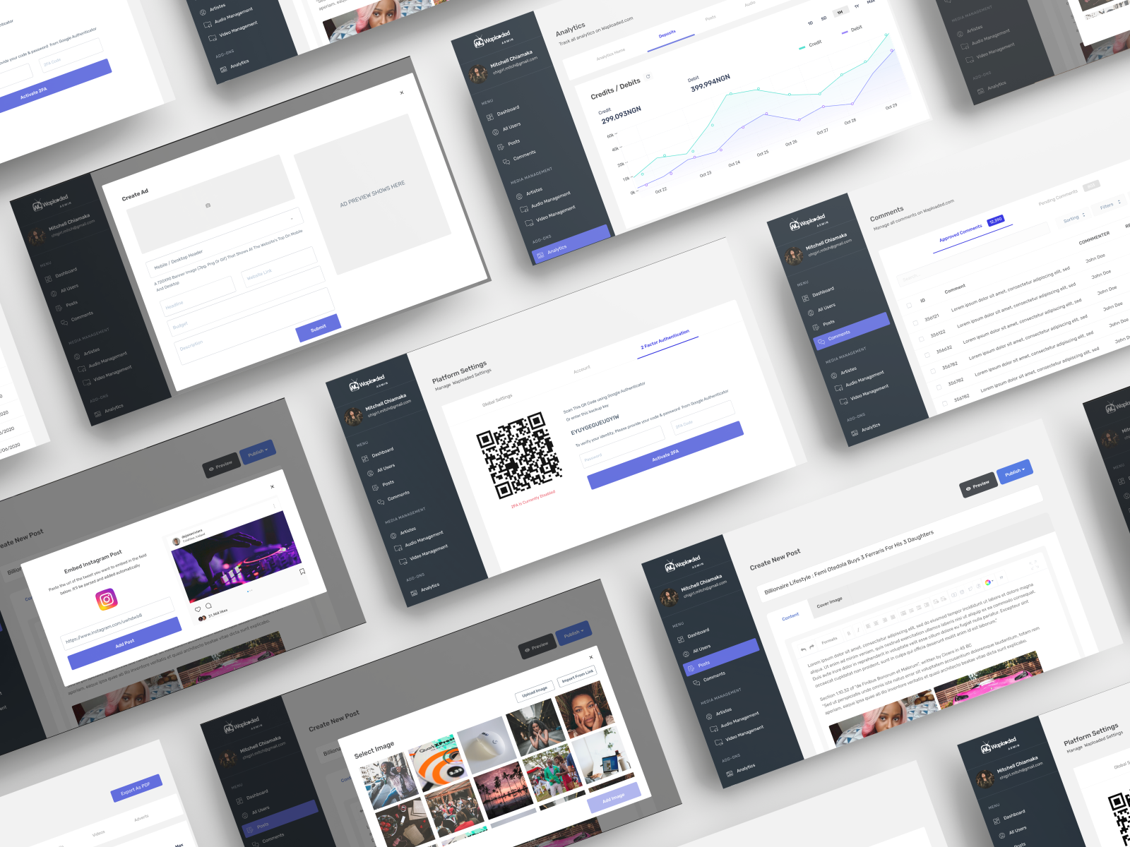 Content Management System Design - Waploaded by Michael Ajah on Dribbble