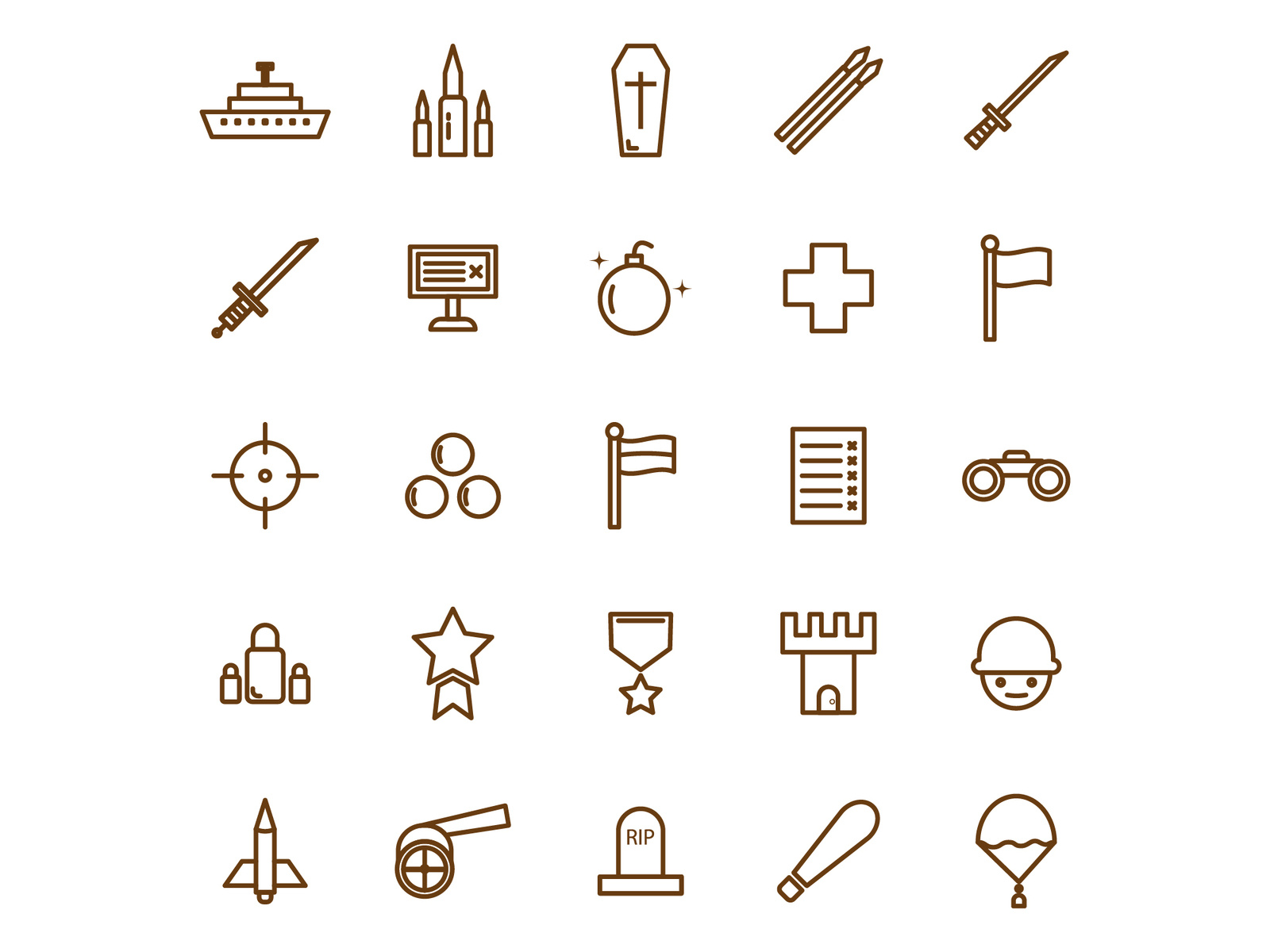 War Icon Set by Dicron Studio on Dribbble