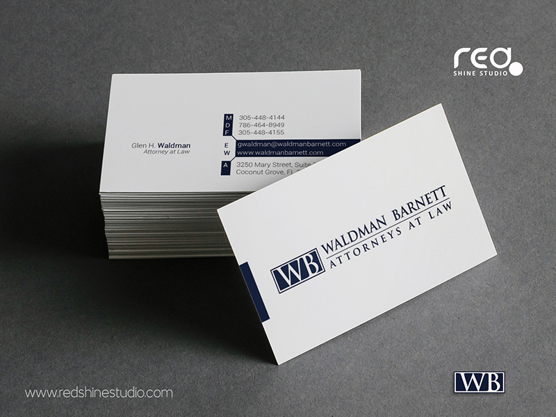 Waldman Business Card by Red Shine Studio on Dribbble